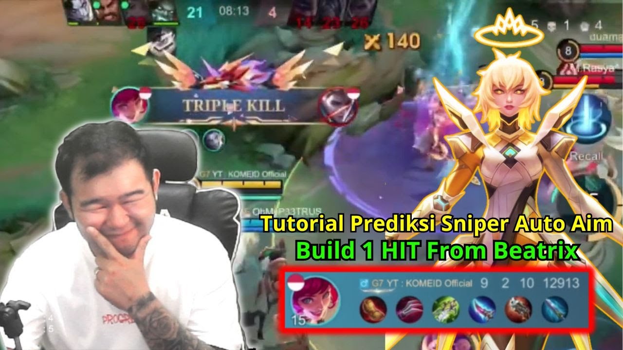 Tutorial Prediksi Sniper Auto AIM | Build 1 HIT Beatrix - Mobile Legends - YouTube
