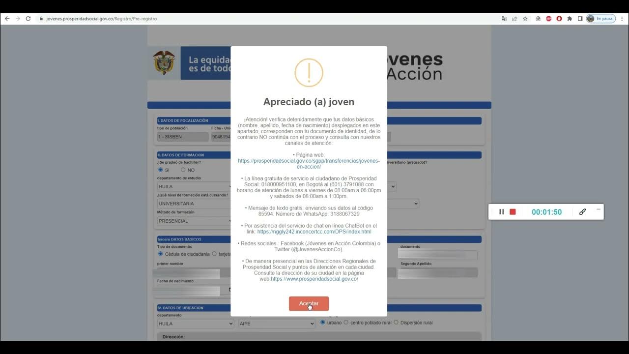 TUTORIAL INSCRIPCIONES JÓVENES EN ACCIÓN - YouTube