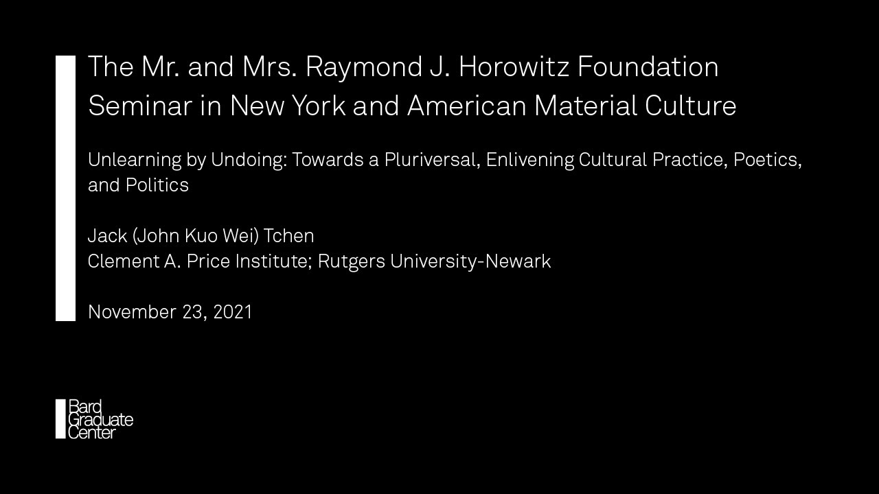 Lecture — Unlearning by Undoing (Jack Tchen) - YouTube