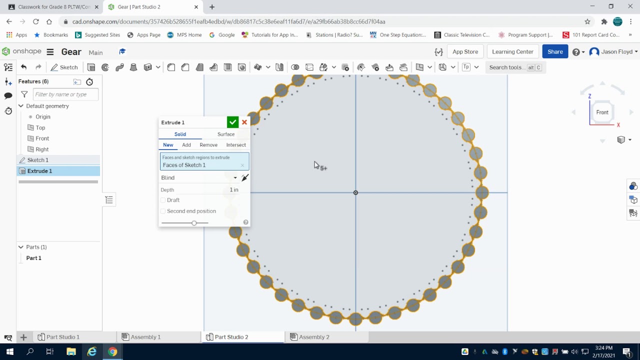 Animation & Gears #1 Onshape PLTW - YouTube