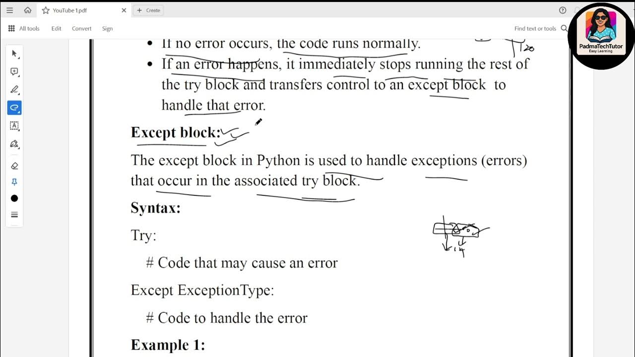 Exception Handling in Python | 2nd PUC Computer Science | Chapter Explained with Examples - YouTube