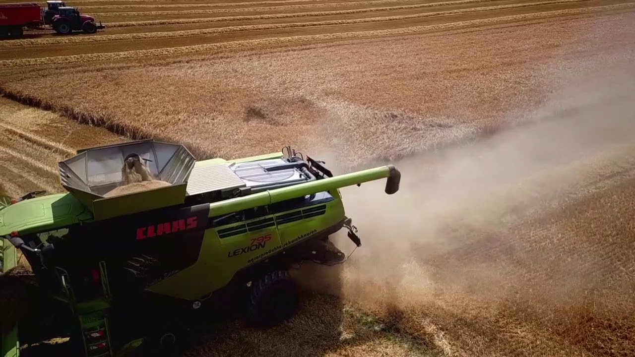 2 x CLAAS LEXION 795 Monster u. 1 x CLASS LEXION 770 bei Schwabhausen ...