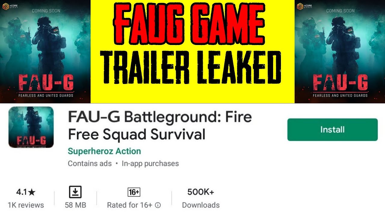 FAU-G Game Trailer Released | How To Download FAUG Game In Android ...