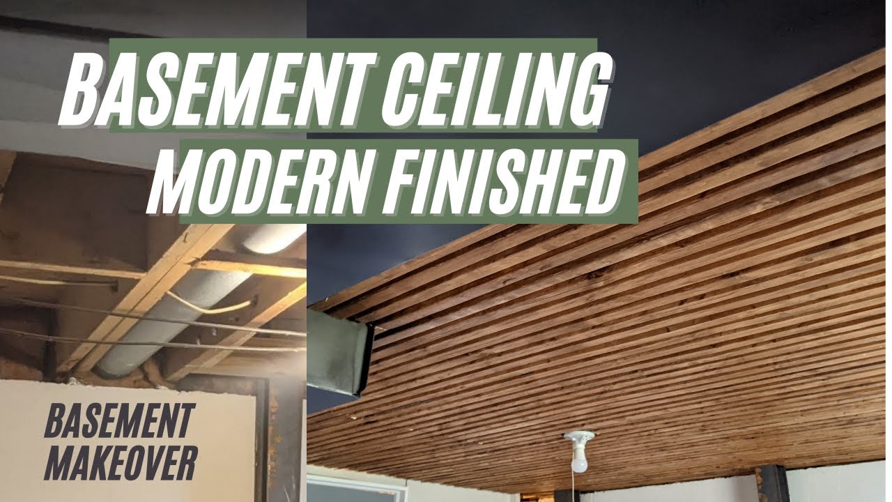 Save a FORTUNE on this Basement Ceiling finish - YouTube