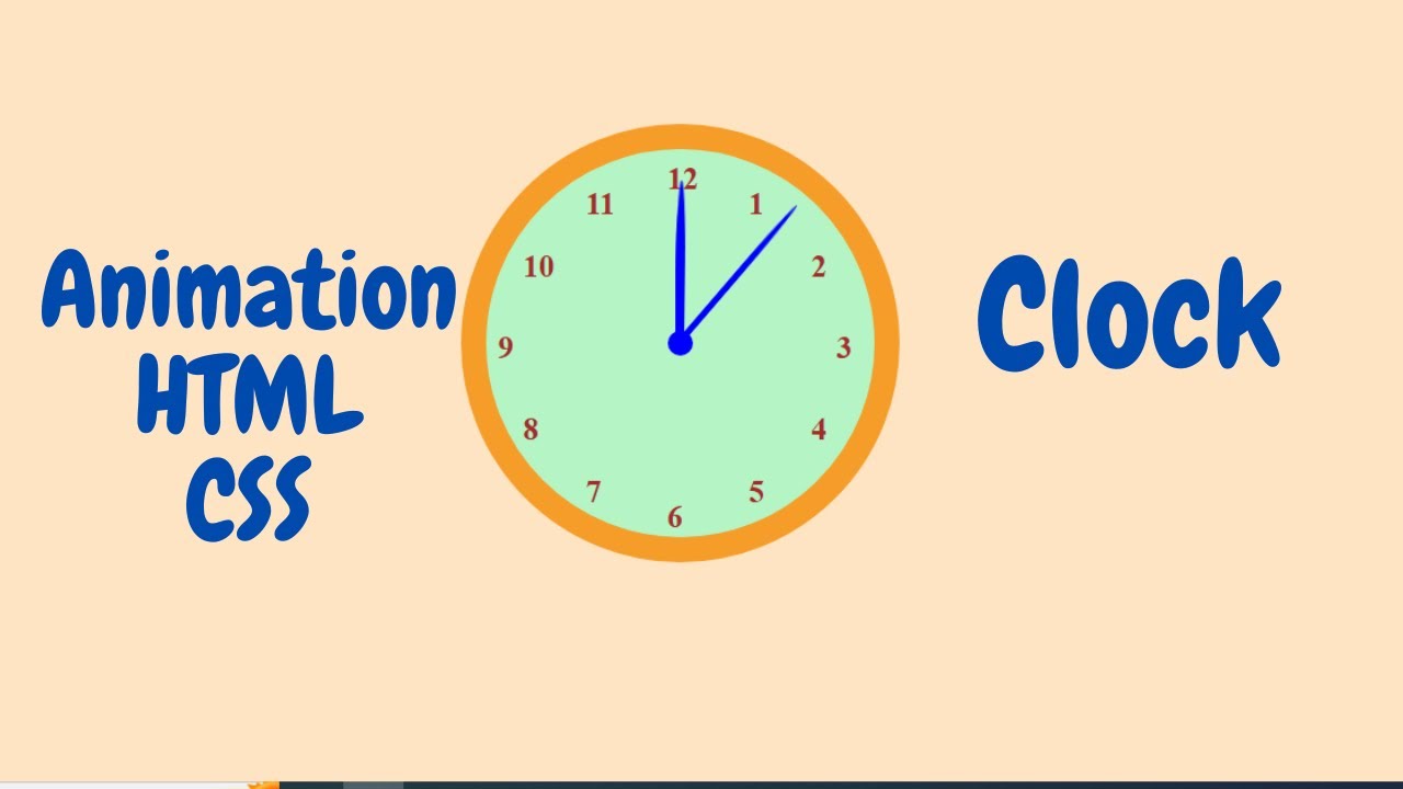 Css Clock Analog Clock Animation Html Css Clock Animation Youtube 9543