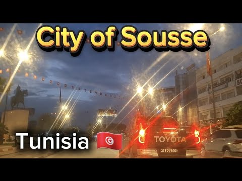A Drive In Central SOUSSE City At Night (Tunisia Tourism) - YouTube
