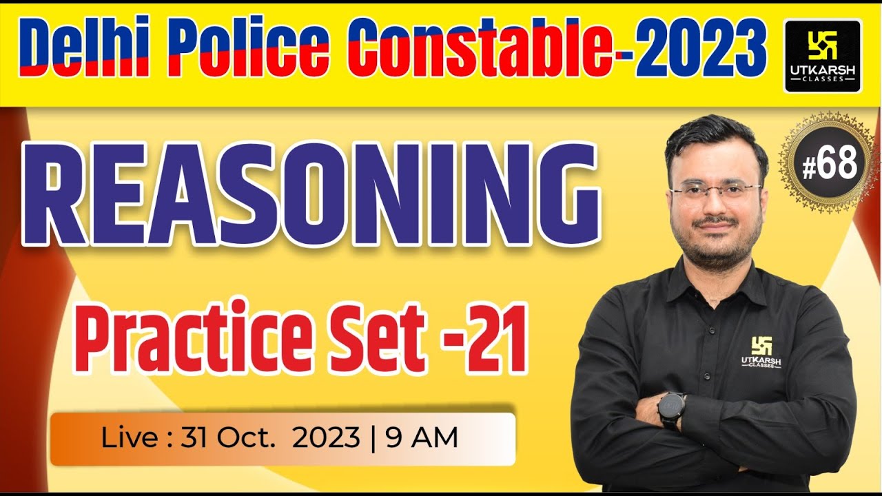 Delhi Police Reasoning | Reasoning Practice Set -21 |DP Reasoning #68 ...