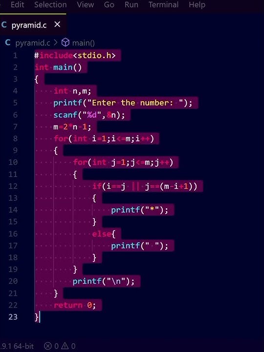 C Program To Print X Star Pattern Youtube