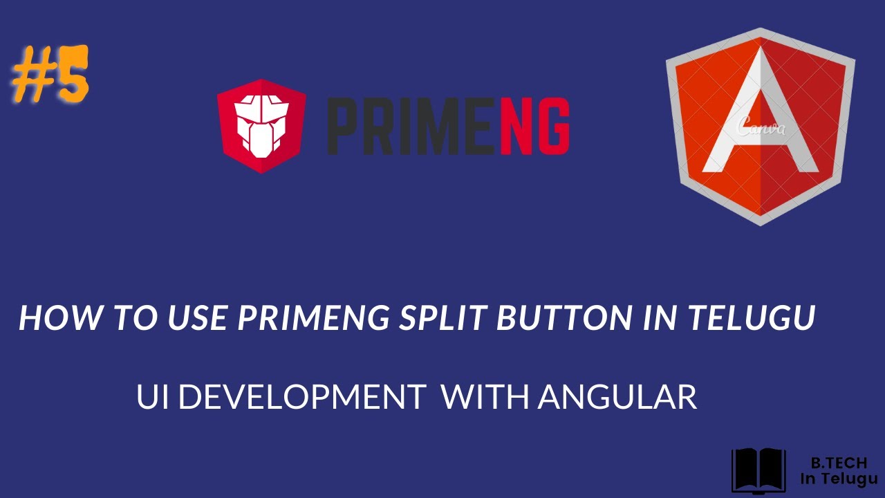 5. How to use primeng split buttons in telugu | angular | btech in ...