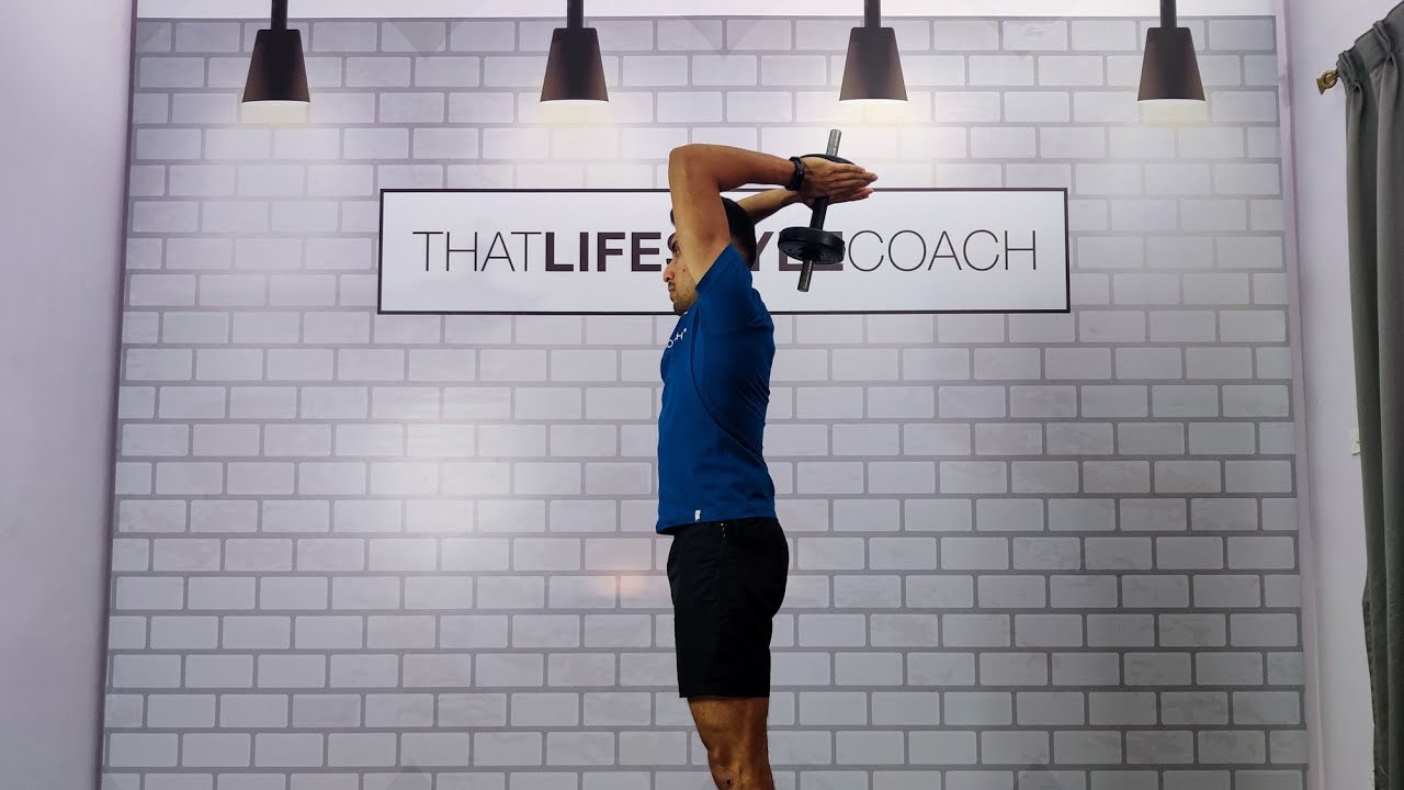 DUMBBELL OVERHEAD EXTENSION - YouTube