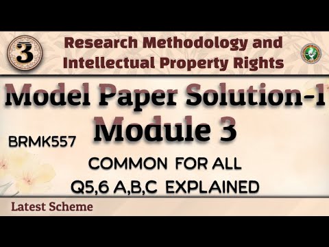 3.Research Methodology RM & IPR Model Paper Solution Module 3 5th Sem ...