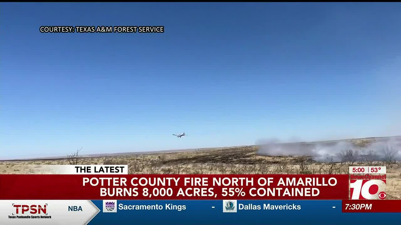 VIDEO: Potter County grass fire 55% contained, Hutchinson County fire ...