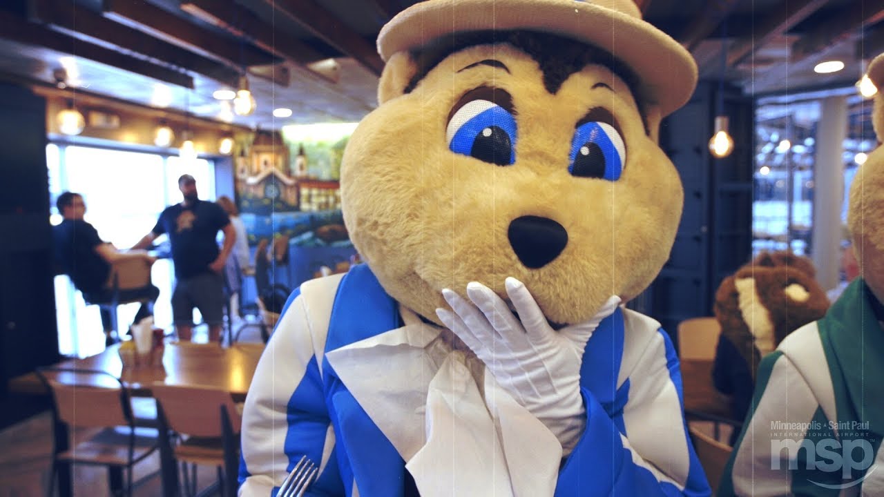 Minnesota State Fair mascots at MSP - YouTube