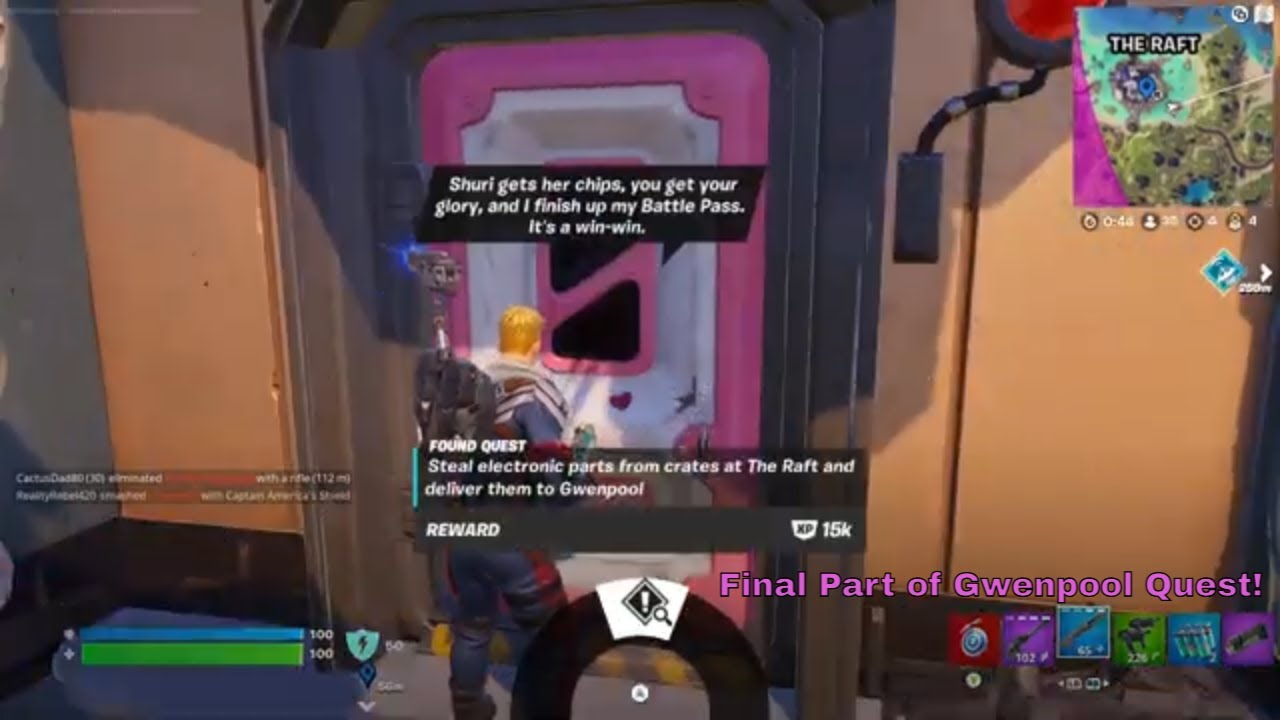 Fortnite Gwenpool Secret Quest Final Part - YouTube