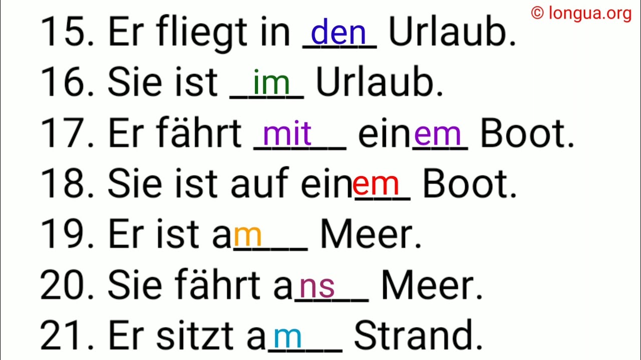 Mix, A1, A2, B1 - Deutsch lernen, Grammatik Test, Deutsche Grammatik ...