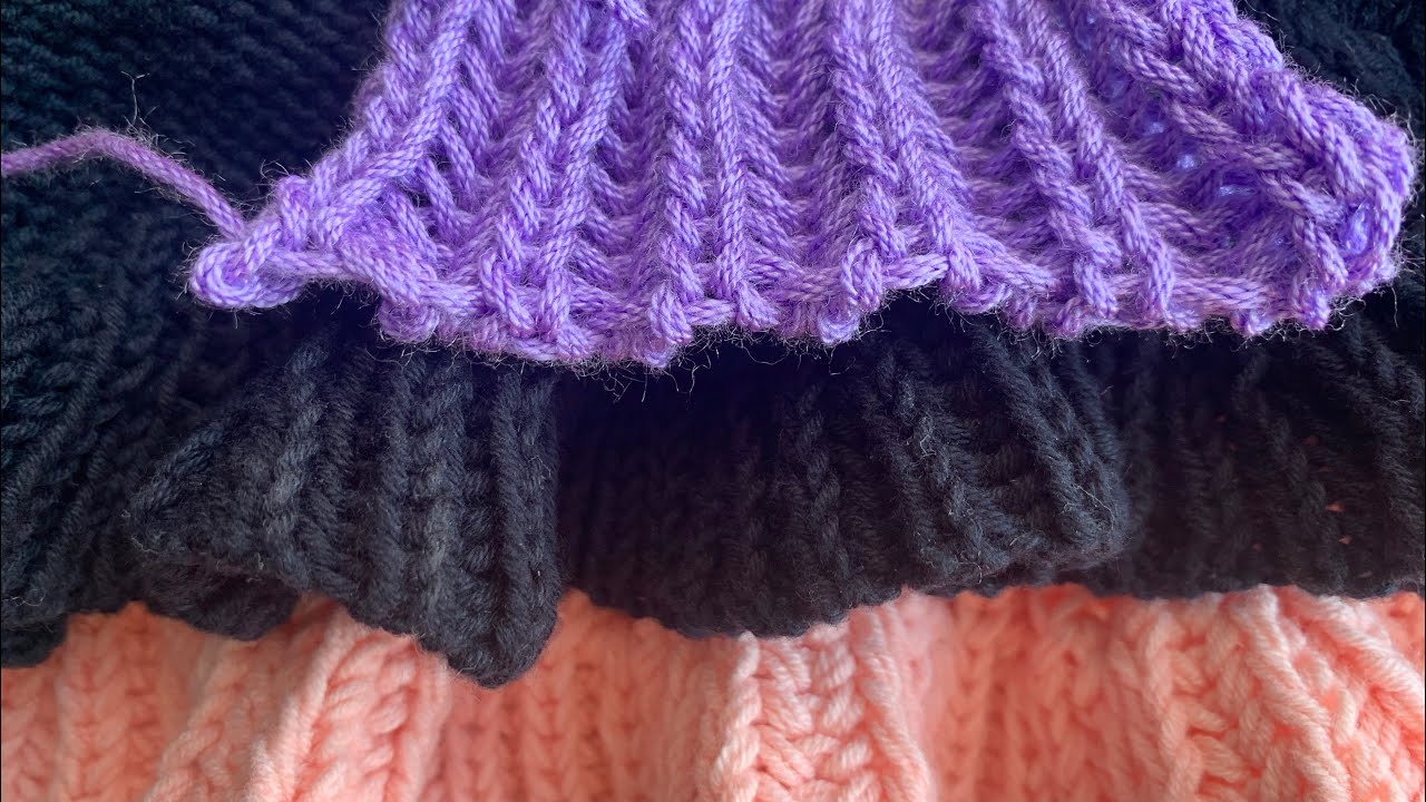 Elastic englezesc tricotat cu montarea ochiurilor prin metoda italiana ...