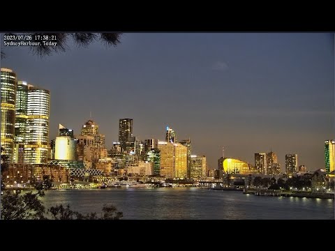 Golden Hour and sunset after a beautiful day. This is Sydney Harbour ...