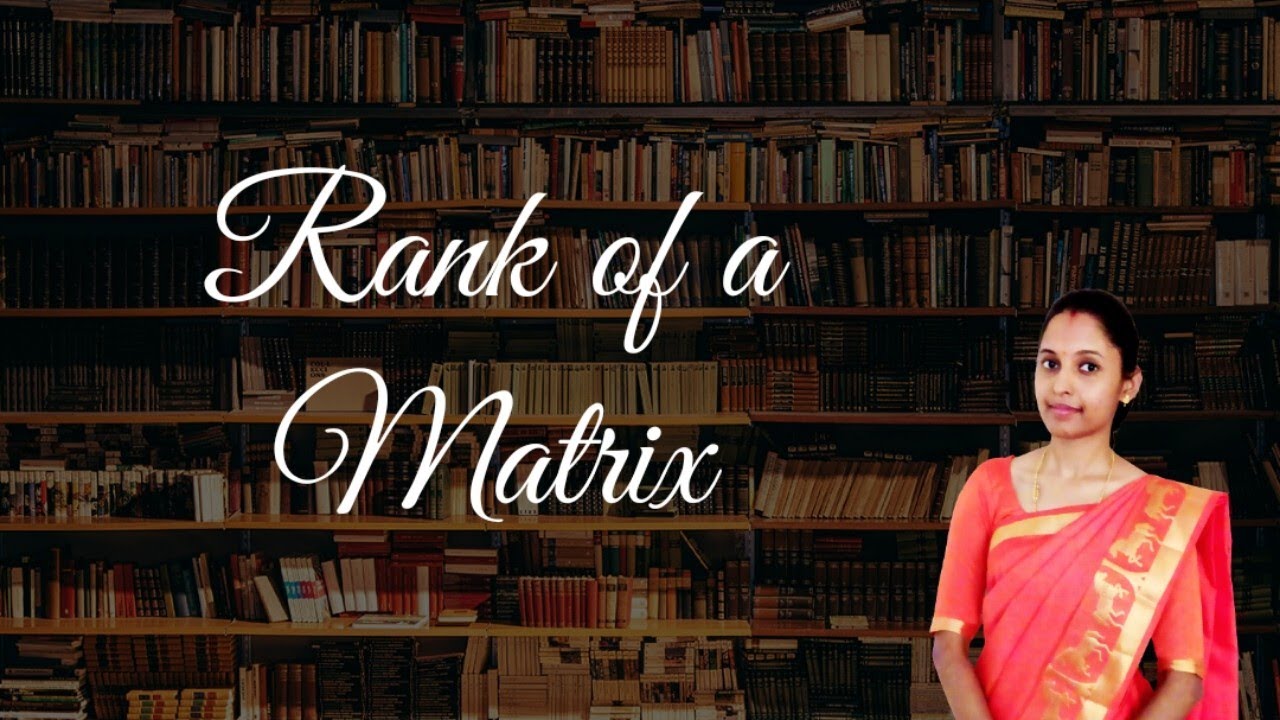 Rank of a matrix/ Vidhya Deepak_VD/ Math with VD. - YouTube