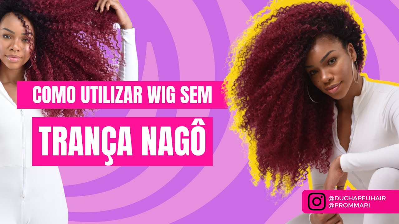 Colocando sua wig sem trança enraizada (Cabelo Black) - YouTube