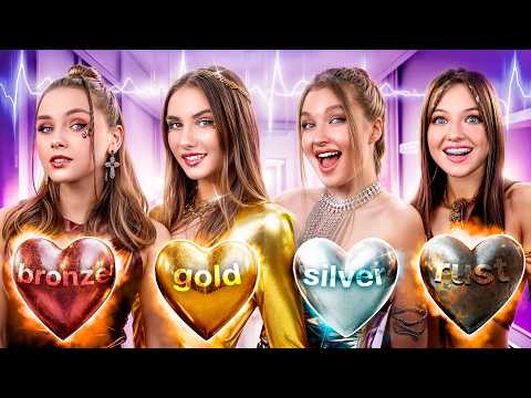 Altın vs Gümüş vs Bronz vs Paslı Kız! Metal Kızlar Hastanede
