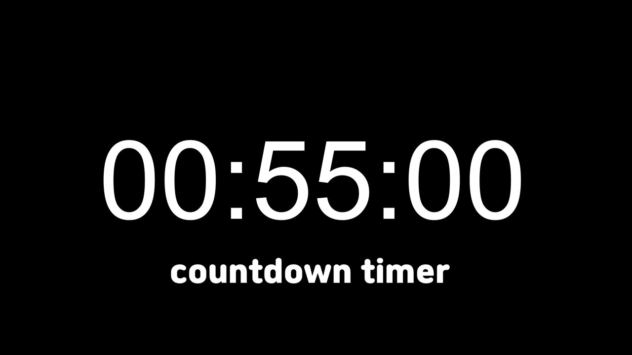 55 Minute Countdown Timer 55분 카운트다운 타이머 - YouTube