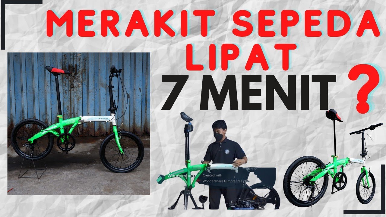 RAKIT SEPEDA LIPAT 7 MENIT | RAKIT SEPEDA LIPAT | CARA MERAKIT SEPEDA ...