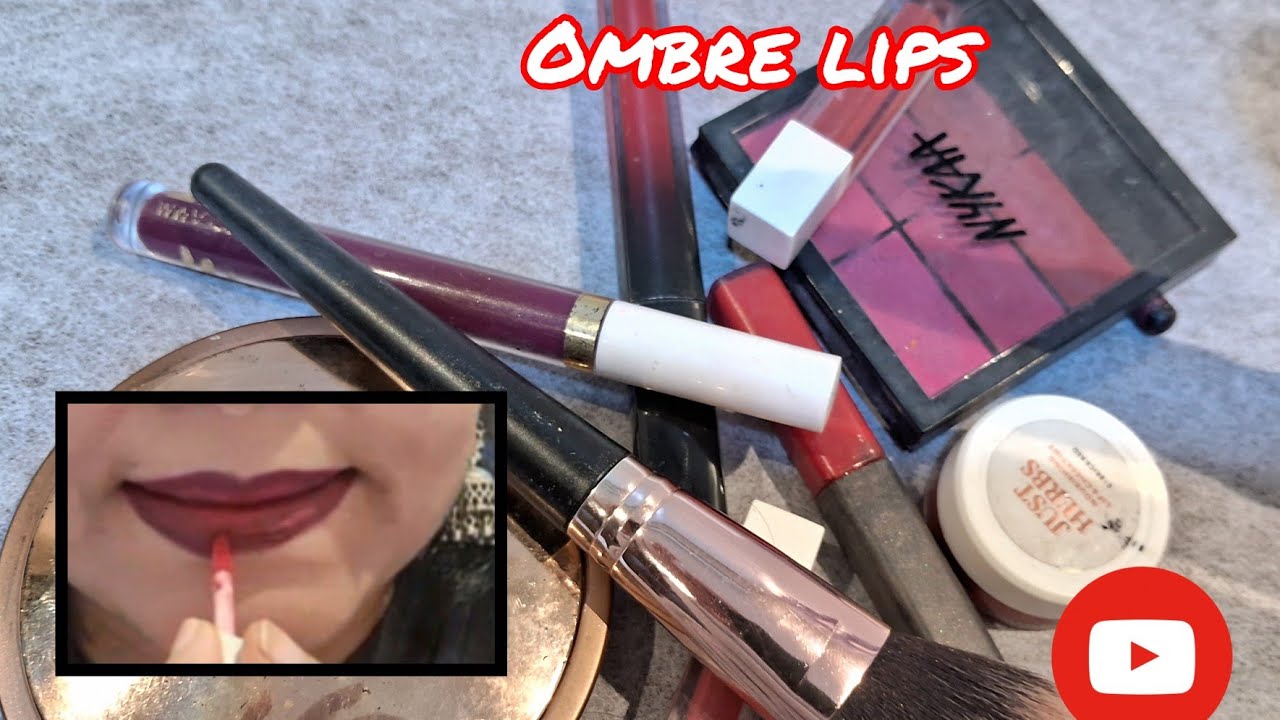 How to create ombre lips tutorial #makeup for beginner's - YouTube