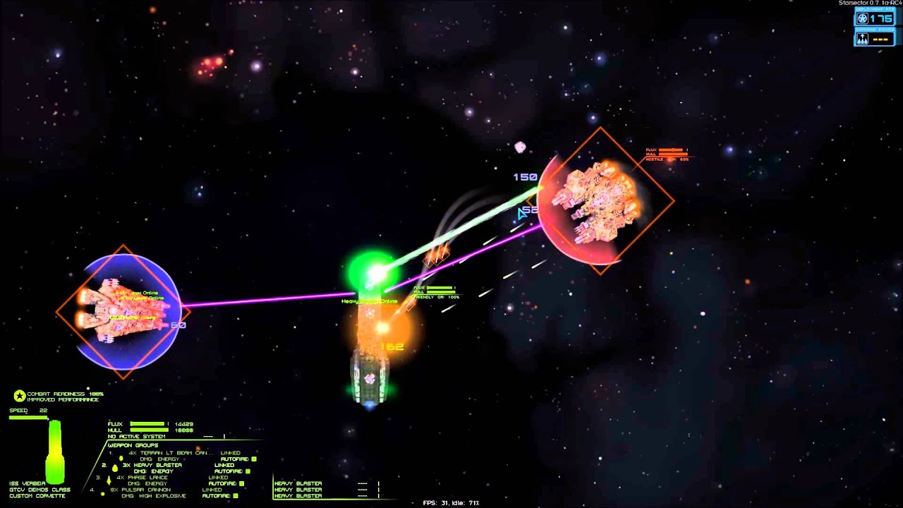 Freespace in Starsector: Beam Weapon Demo - YouTube
