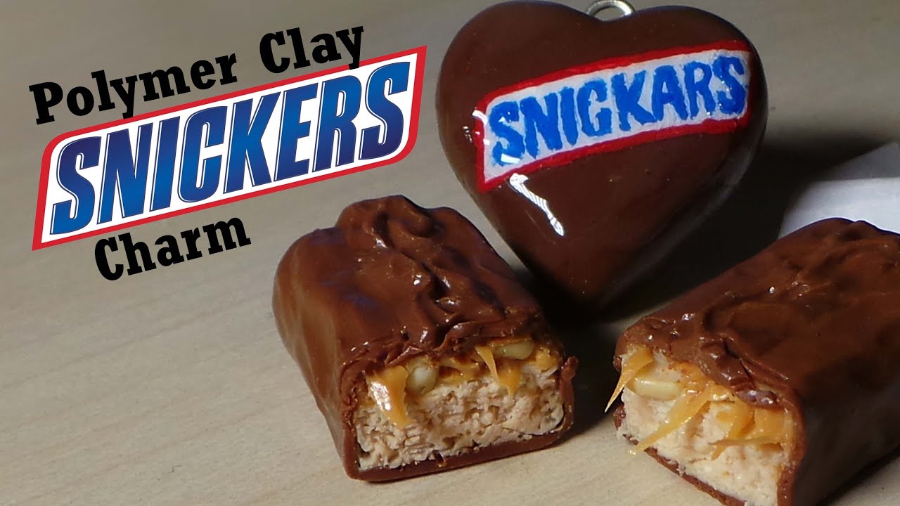 Polymer Snickers Charm - Polymer Clay Tutorial - YouTube