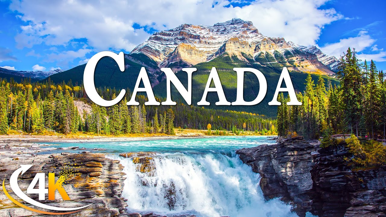 FLYING OVER CANADA 4K UHD • Stunning Nature Scenery - Peaceful Music ...