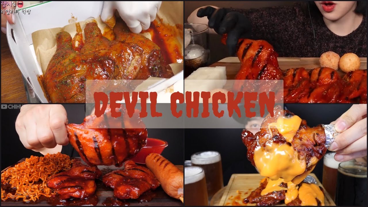 Fiery Spicy DEVIL CHICKEN of mukbangers | Jamaican Grilled chicken |BBQ ...
