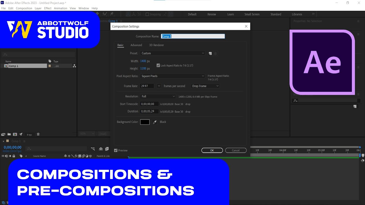 Compositions and Pre-comps in After Affects | Compositions and Pre ...