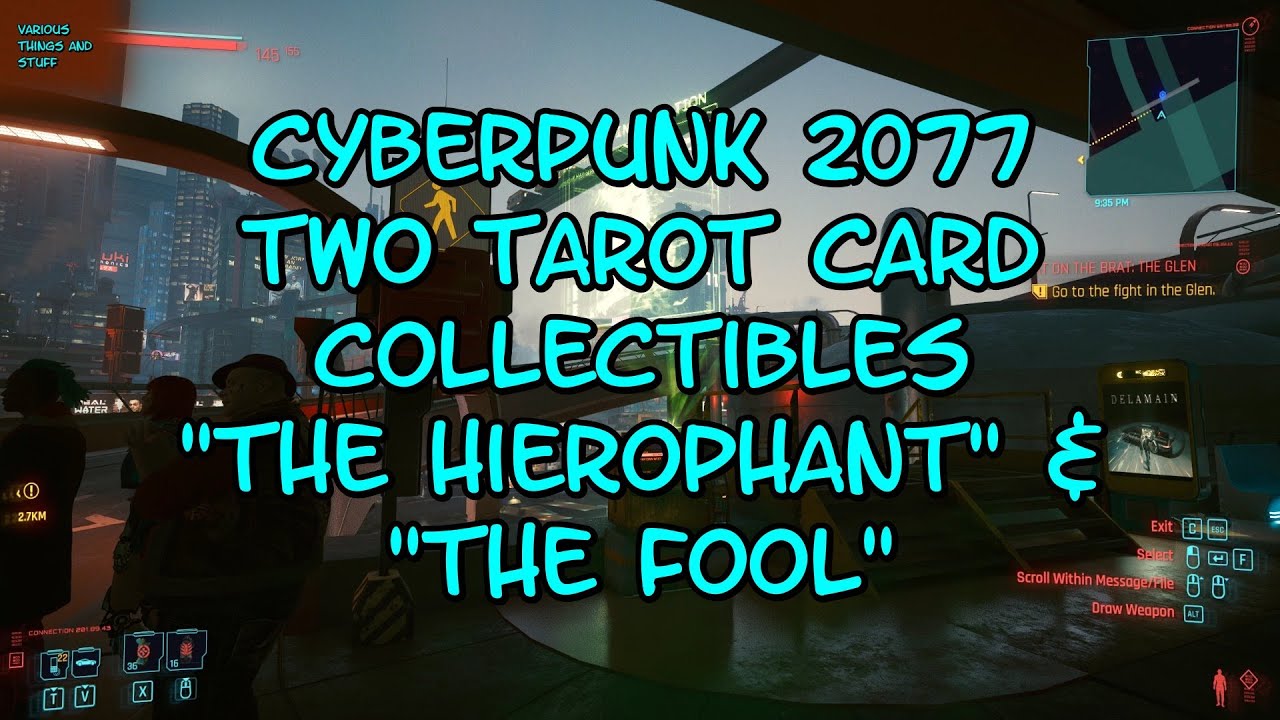 Cyberpunk 2077 Two Tarot Card Collectibles "THE HIEROPHANT" & "THE FOOL ...