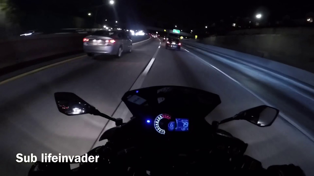 2017 Kawasaki ninja 650 night ride - YouTube