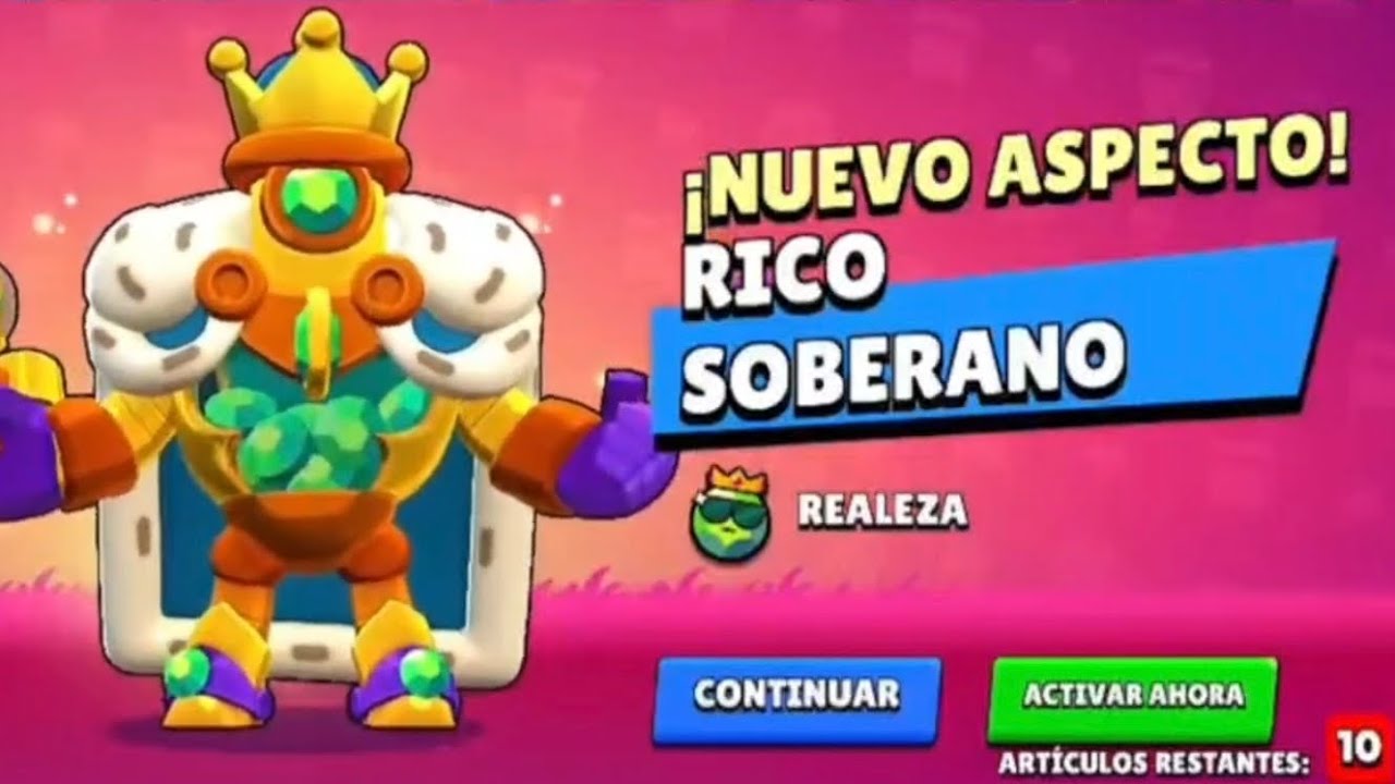 CONSIGO LA SKIN DE RICO SOBERANO EN #brawlstars - YouTube