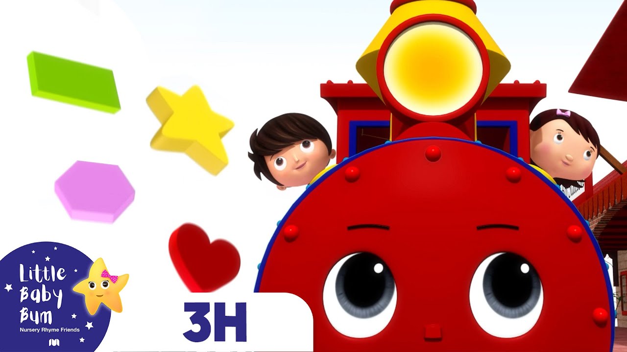 Learning Shape On The Train | Little Baby Bum | 🚌Wheels on the BUS ...