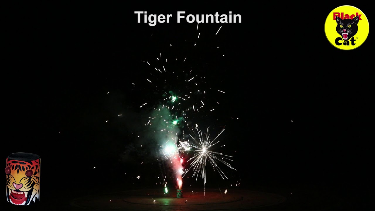 Tiger Fountain - Black Cat Fireworks - YouTube