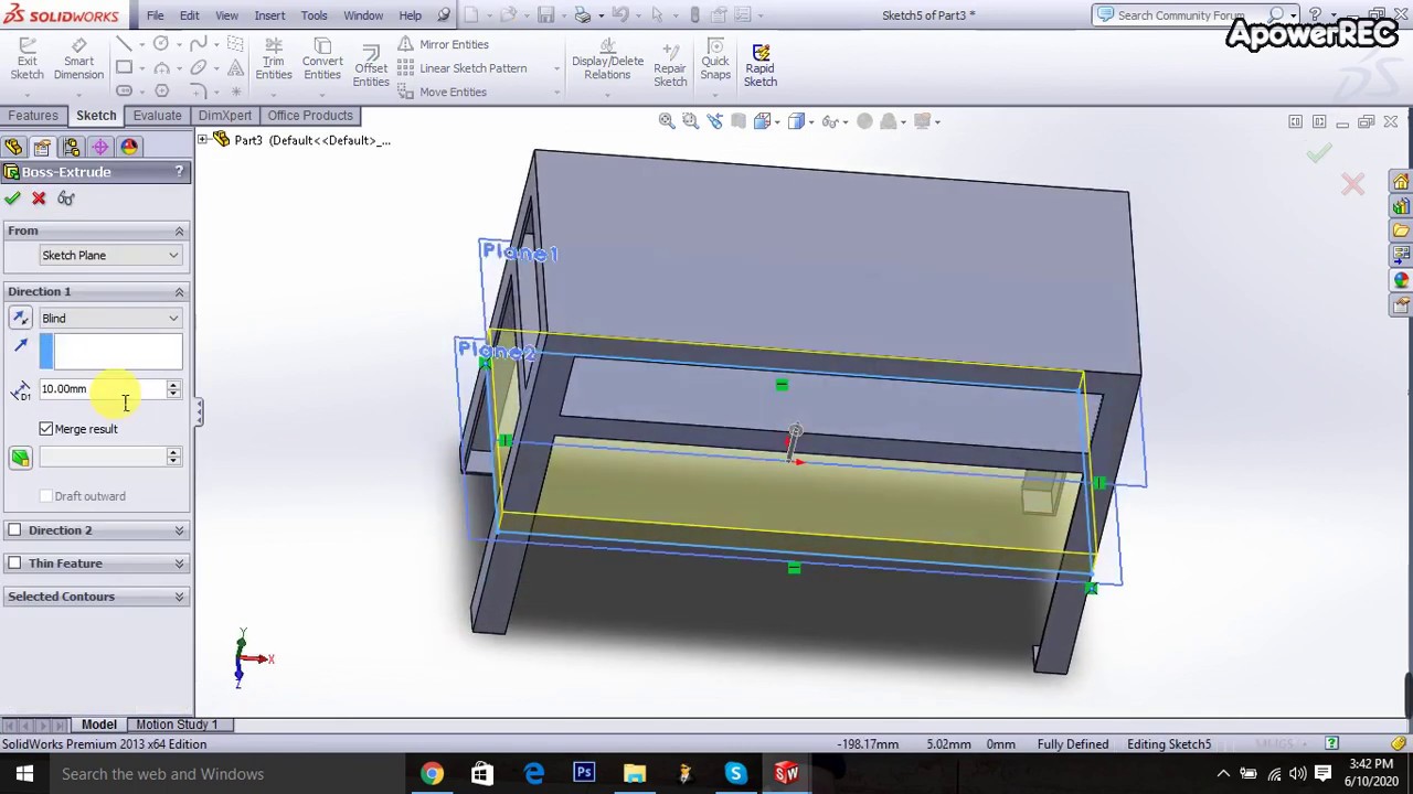 Solid Work Practice (How to make a plastic Rack 1) - YouTube