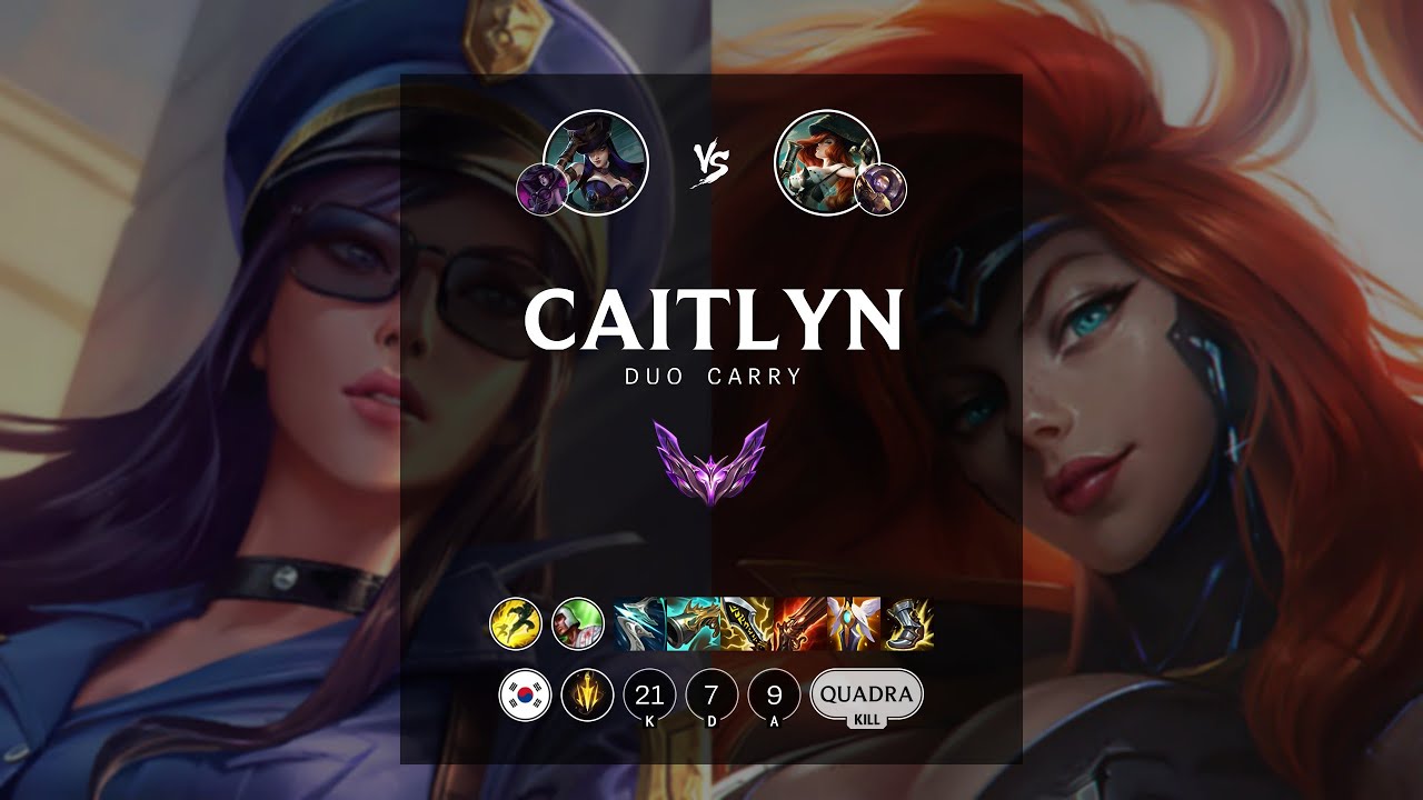 Caitlyn ADC vs Miss Fortune - KR Master Patch 12.19 - YouTube