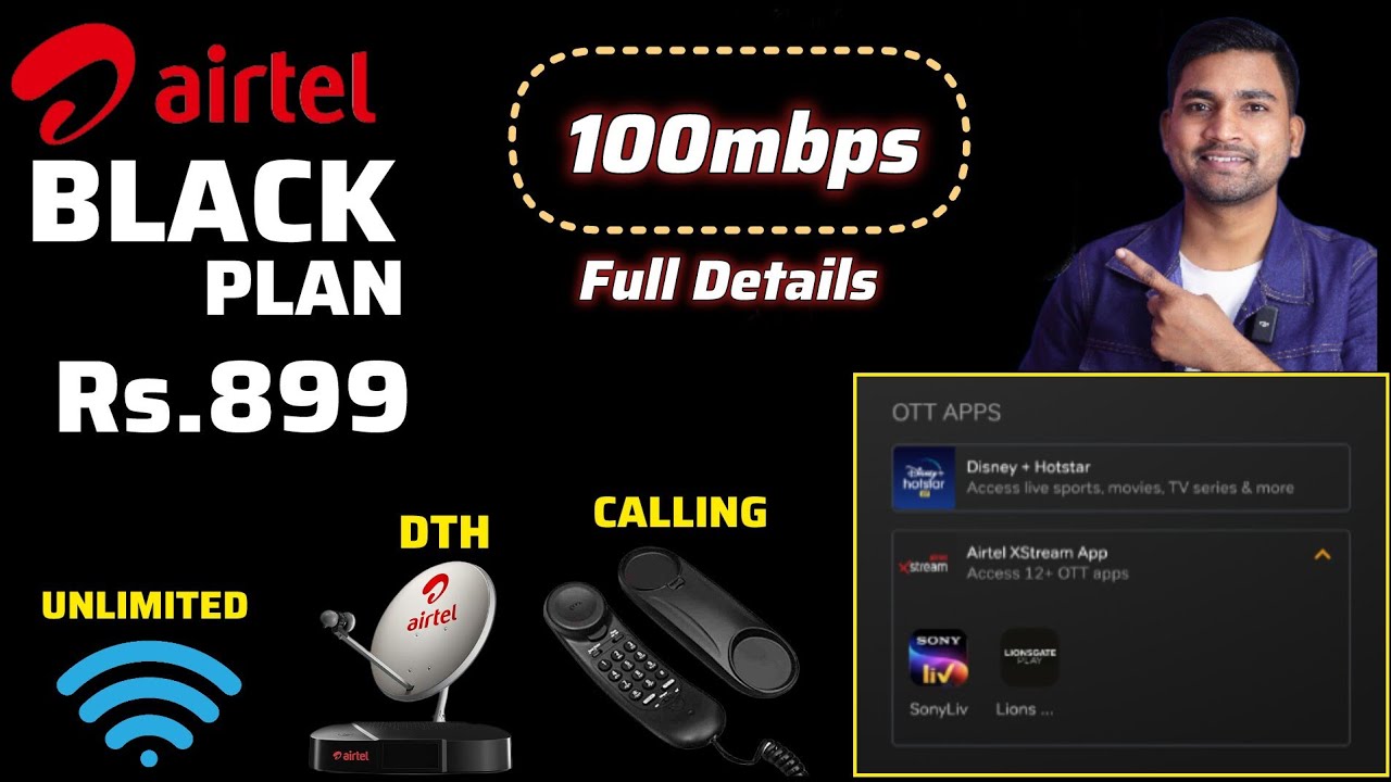 Airtel Black 899 Plan Details Unlimited 100mbps Calling DTH Airtel Black 899 Plan Details Unlimited 100mbps Calling DTH