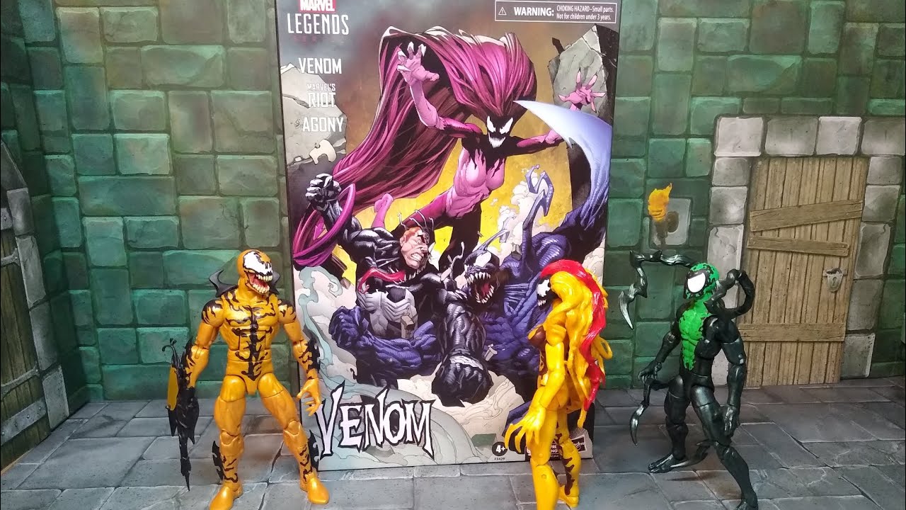 MARVEL LEGENDS VENOM 3 PACK REVIEW (RIOT, AGONY AND VENOM) - YouTube