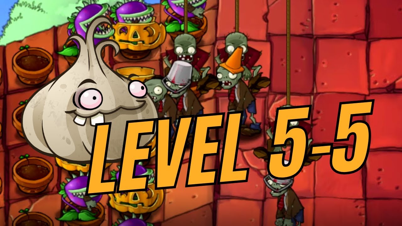 Plants Vs. Zombies Level 5-5 | Garlic - YouTube