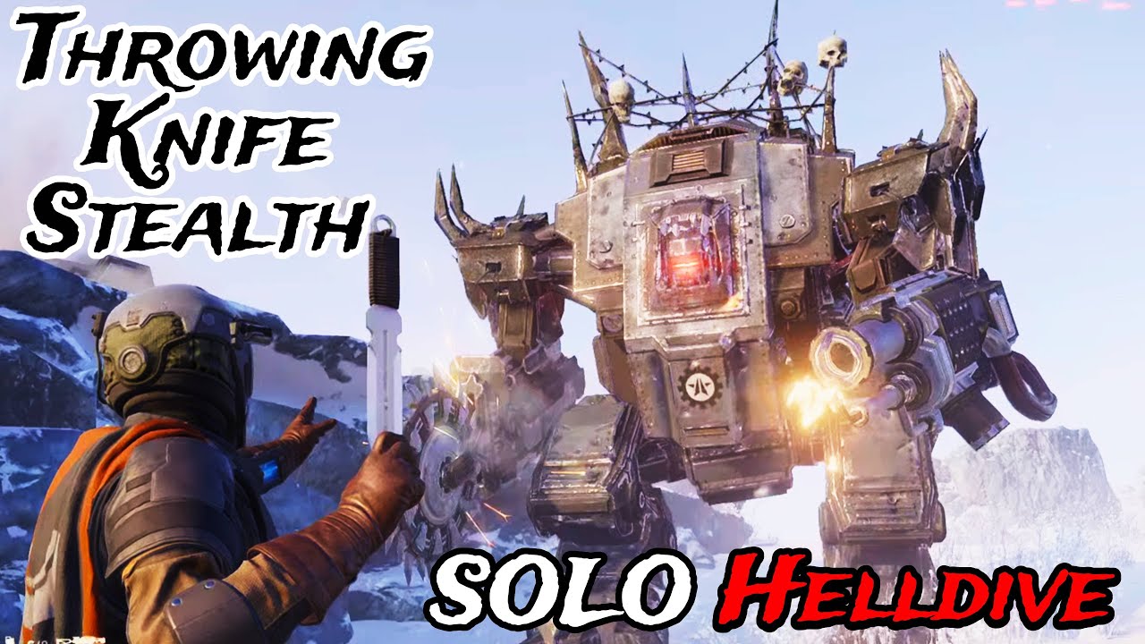 Helldivers 2 - Throwing Knife Crossbow Stealth (Solo Helldive, Full Clear) - YouTube