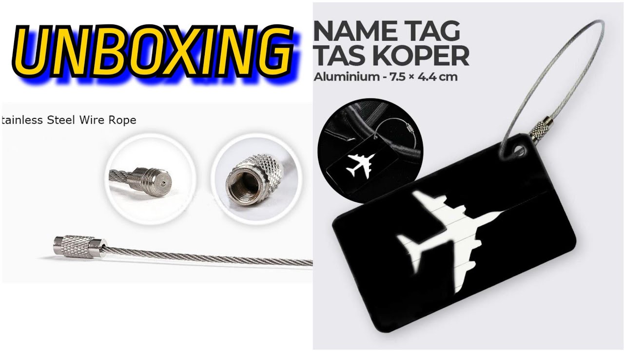 Unboxing Name Tag ID Tas Koper Aluminium - YouTube