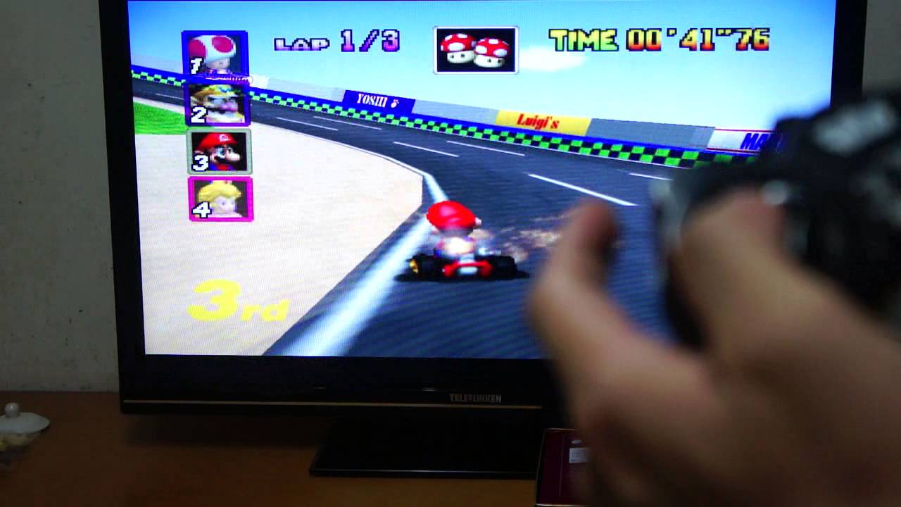 john chan YW9300 四核android TV box：N64 mario kart - YouTube