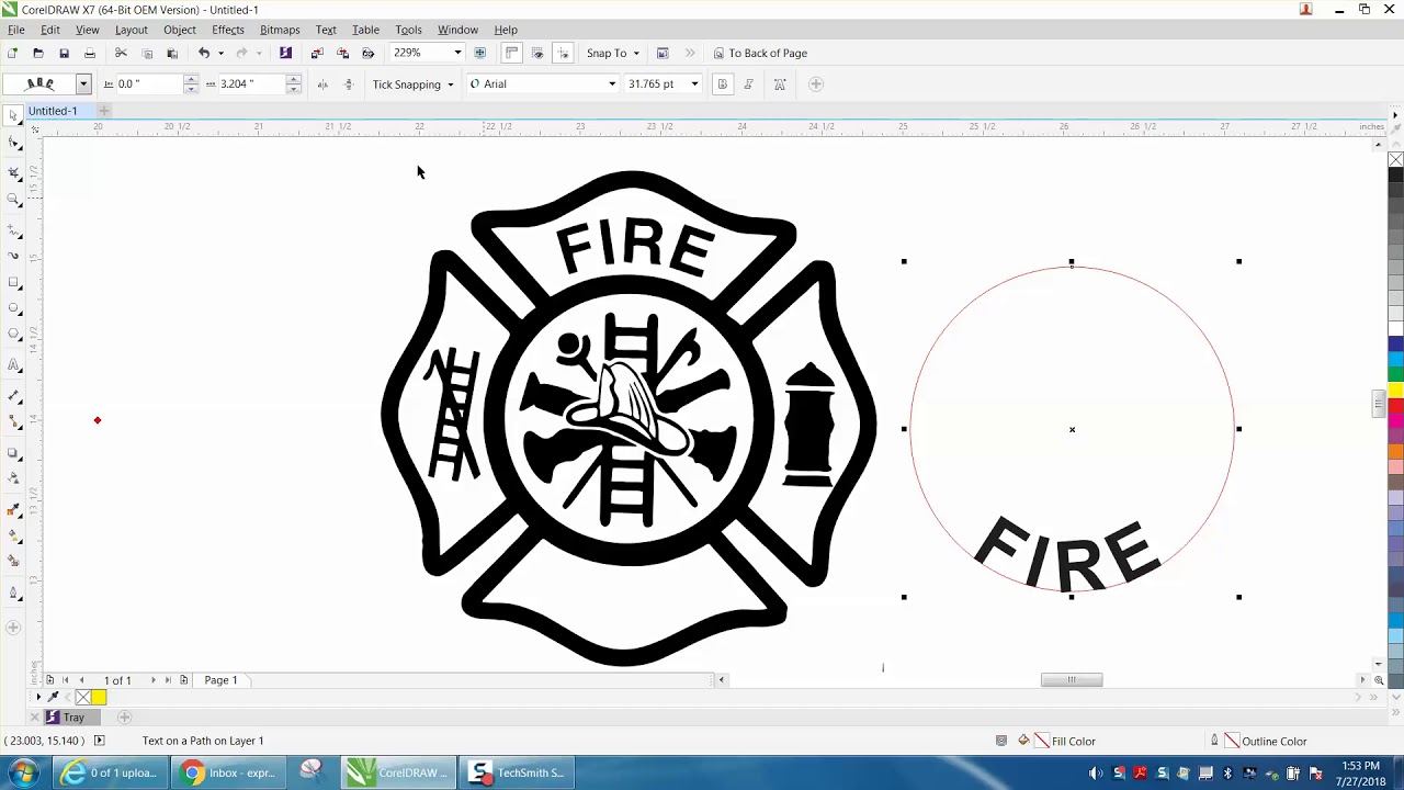Corel Draw Tips & Tricks Vector this item part 2 text to path - YouTube