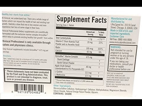 VIVISCAL PROFESSIONAL PRO: Hair Growth Dietary Supplement 180 tablets ...