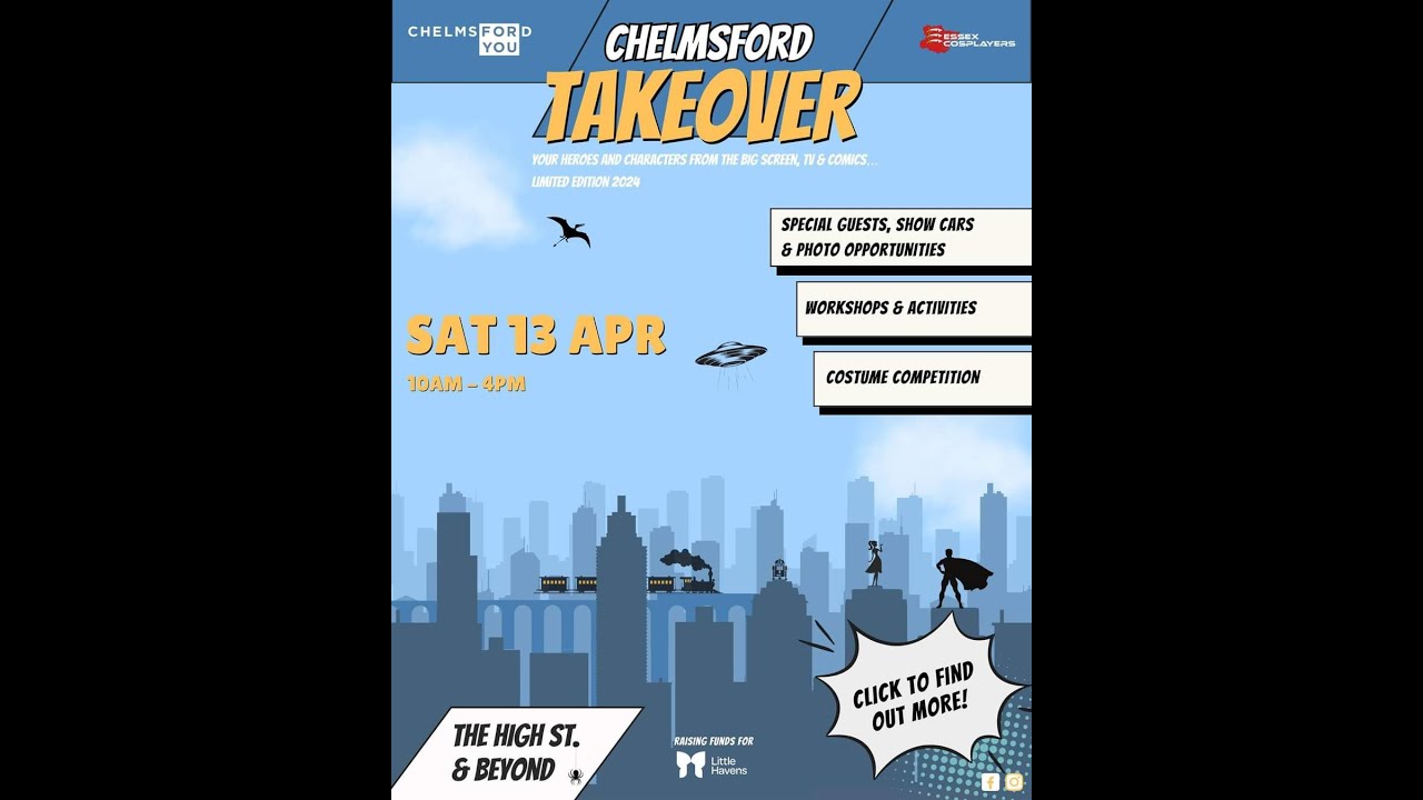 Chelmsford Takeover 2024 - cosplay/comic-con event - YouTube