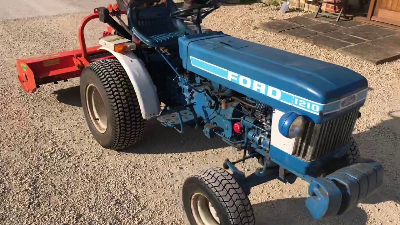 Ford 1210 tractor with flail - YouTube