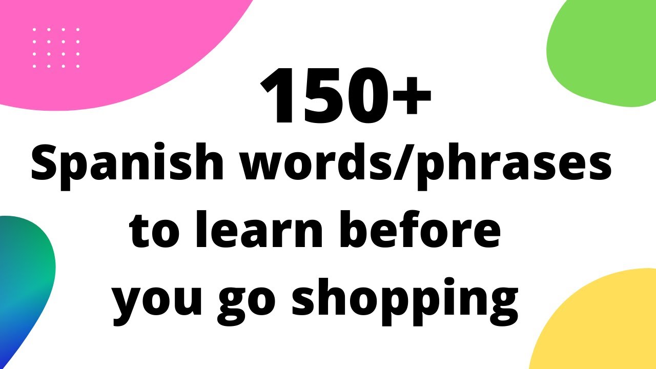 Spanish vocabulary for shopping - Spanish lessons for me - YouTube